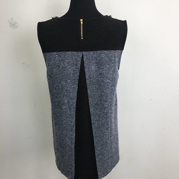 THML | Tops | Thml Blueblack Sleeveless Knit Sweater W Fringe | Poshmark